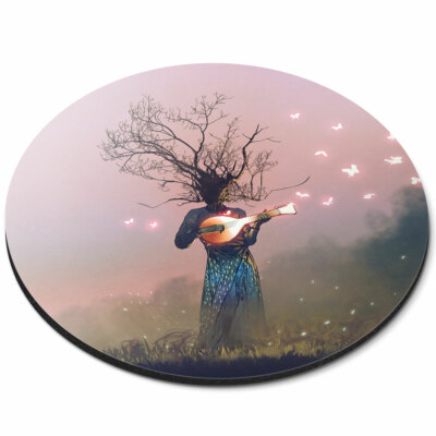 Round Mouse Mat - Creature Banjo Butterfly Fantasy Office Gift #14021 ...