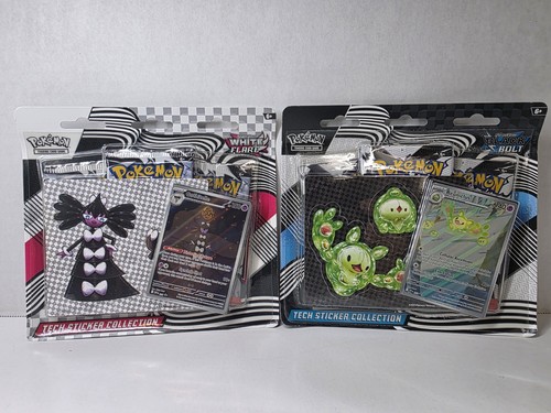 Pokemon Black Bolt & White Flare Tech Sticker Collection Blister Packs ...