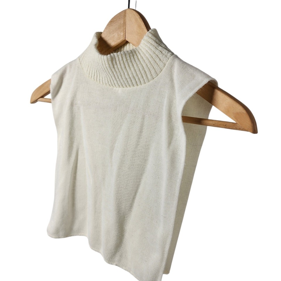 Womens White Turtleneck Dickey Layering Sweater Knit Collar | eBay