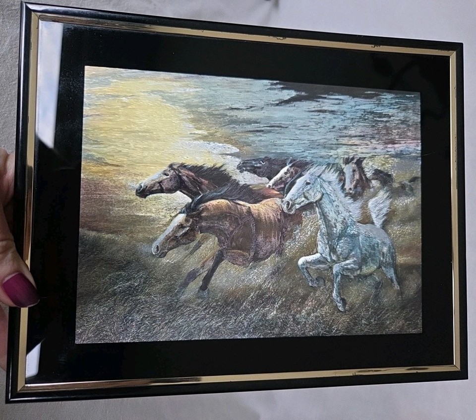 Wild and Free Horses Art Print Artist Ruane Manning - Vintage Foil Art ...