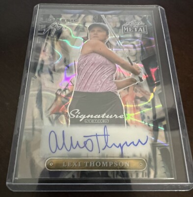 2024 Lexi Thompson Classic Art Gold Leaf Metal Signature Series Auto 1/ ...