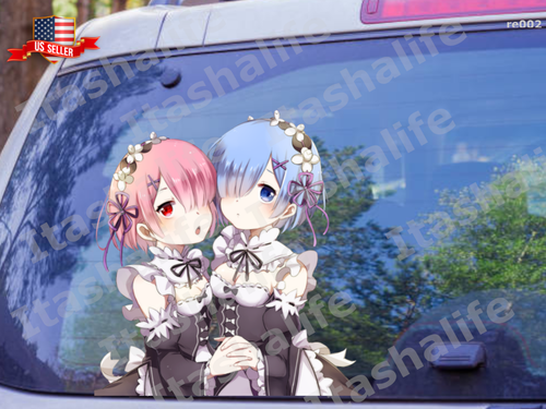 Itasha Rezero Rem Ram Car Vinyl JDM Weeb Decal Slap Sticker | eBay