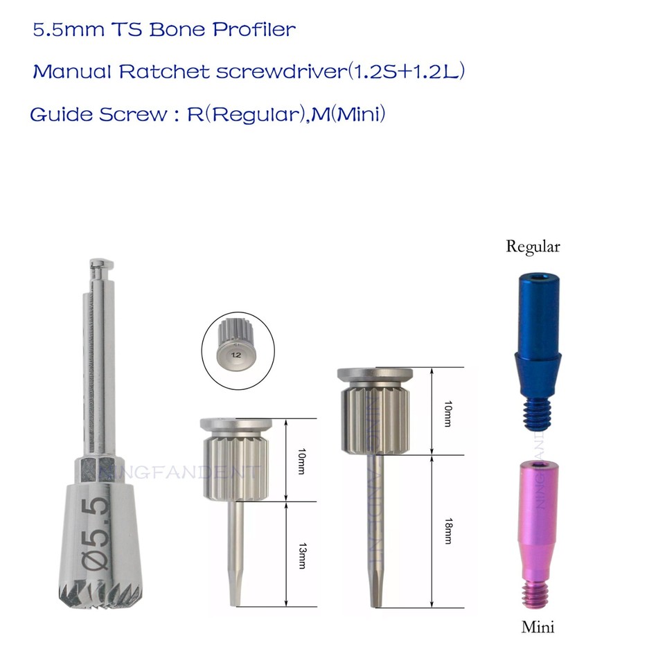 Implant Bone Profiler Screw Drivers Osstem Dental Torque Wrench Tool ...