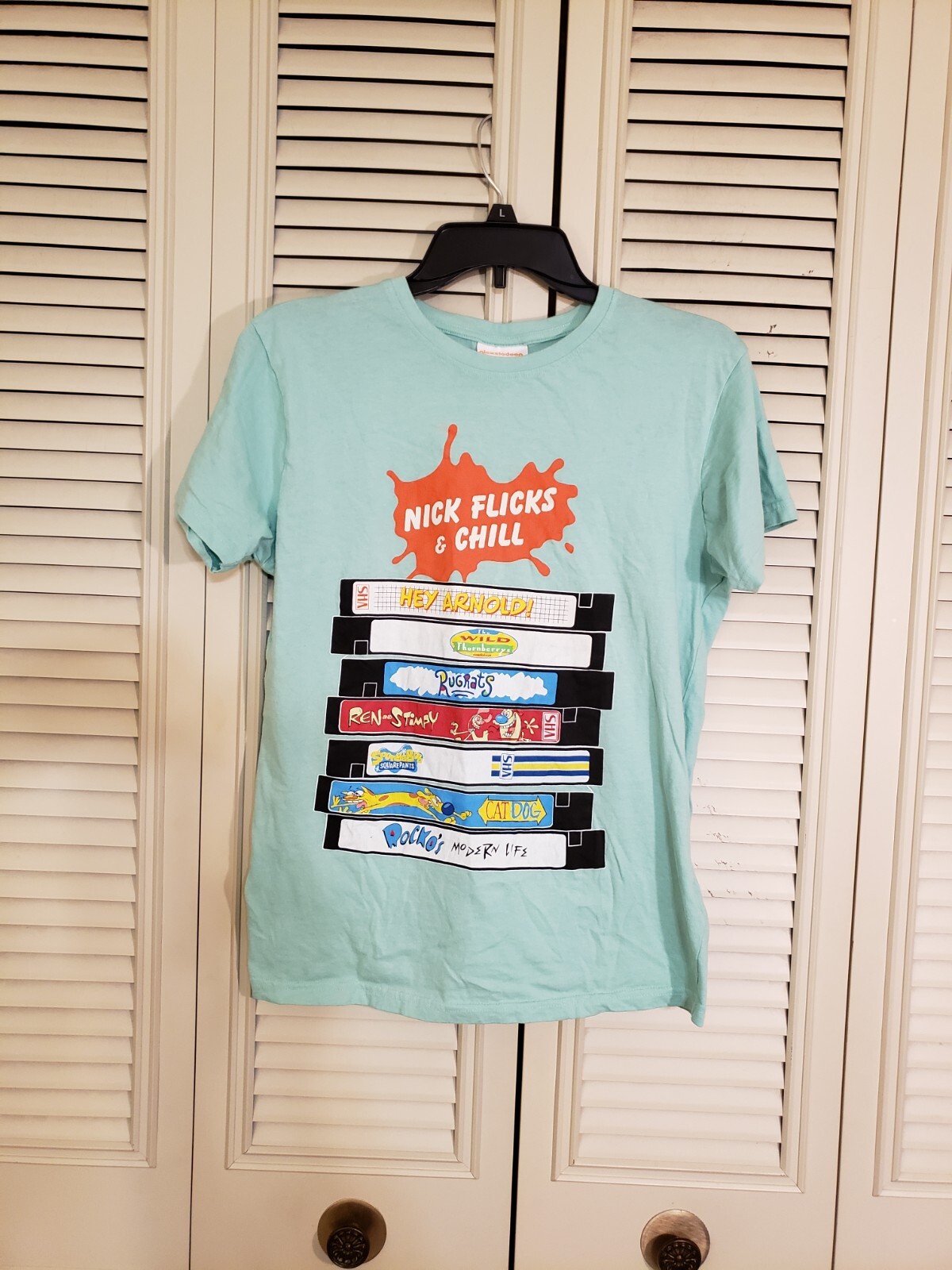 Nickelodeon Nick Flicks & Chill Graphic Green T-Shirt Womens Size XS | eBay