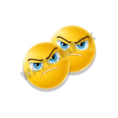 Angry Face Emojis Face Decal Vinyl Car Window Sticker 3" - 2 PACK | eBay