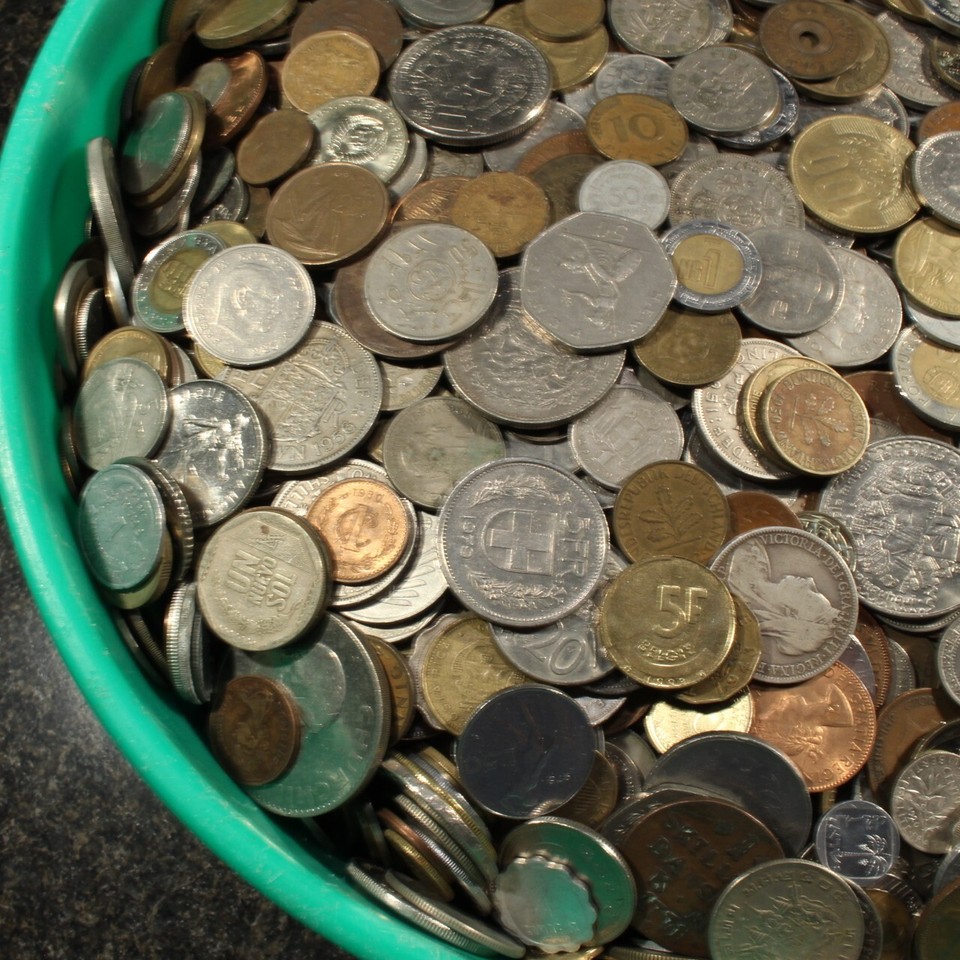 Lot Unsearched Mixed Foreign Coins By The Pound. Save 10% off ...