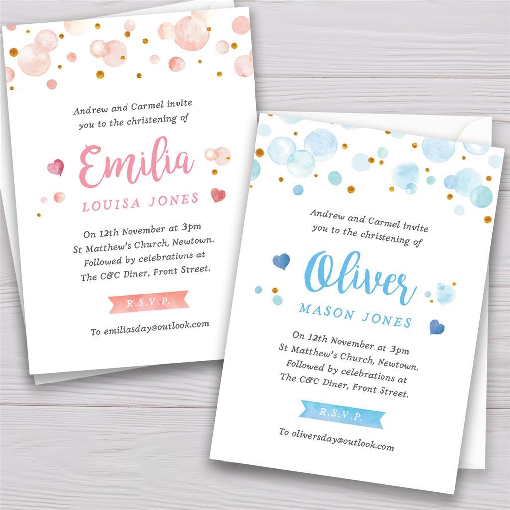 Combined Baptism And Birthday Party Invitations Birthday Party