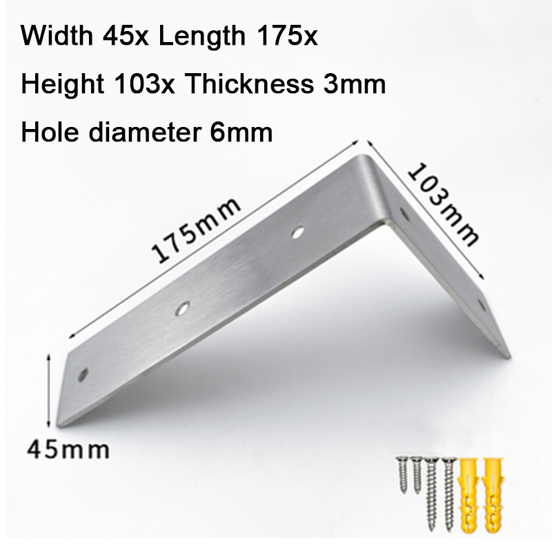 Stainless Steel Corner Braces Brackets Right Angle L Shape Load Bearing ...