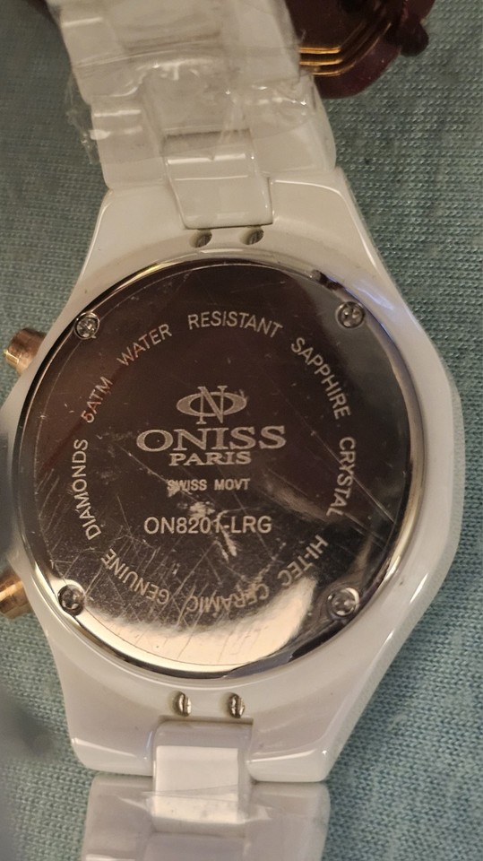 Oniss Womens White Ceramic Watch NIB | eBay