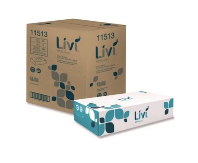 Livi 2-Ply White Flat Box Facial Tissue – 30 Box/case 100 Tissues Per ...
