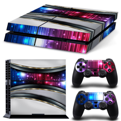 PS4 Playstation 4 Console Skin Decal Sticker Silver Galaxy Custom ...