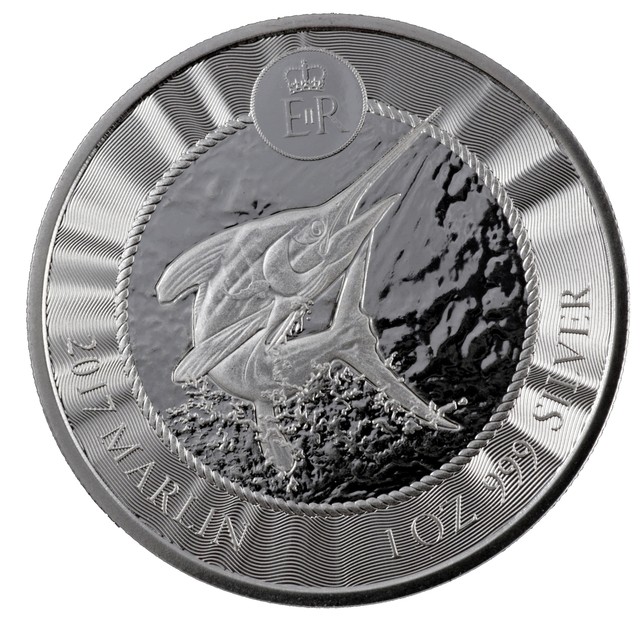 Blue Marlin 1 Oz .999 Fine Silver Coin Cayman Islands 2017 for sale ...