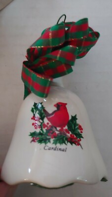 Vintage Christmas Bell With Cardinal | eBay