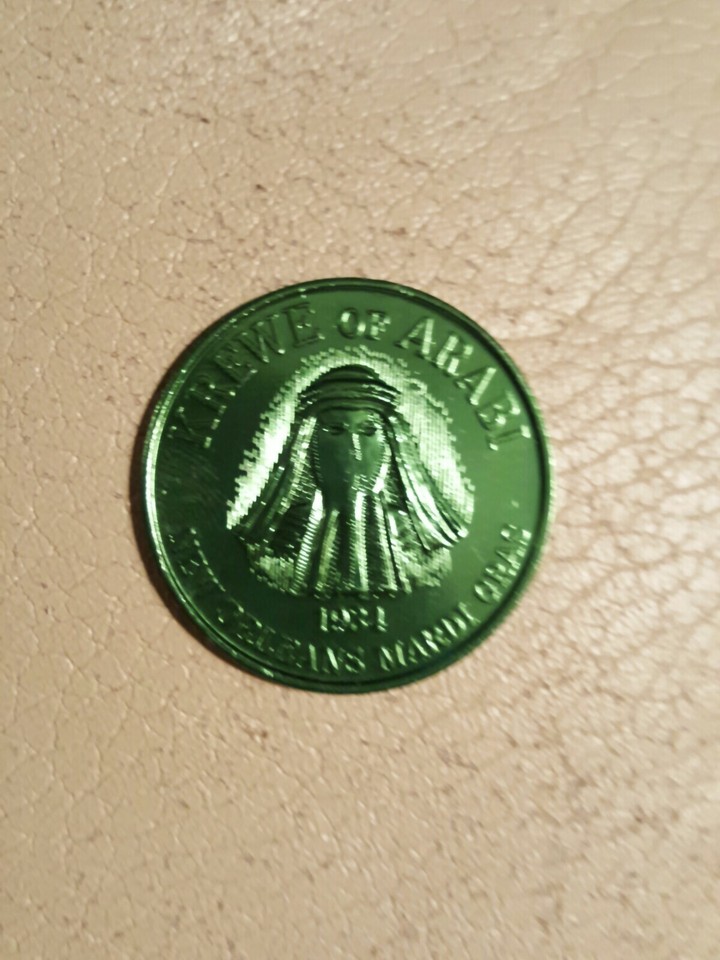 ghost devil cat witch halloween 1968 Mardi Gras Doubloon nola ...