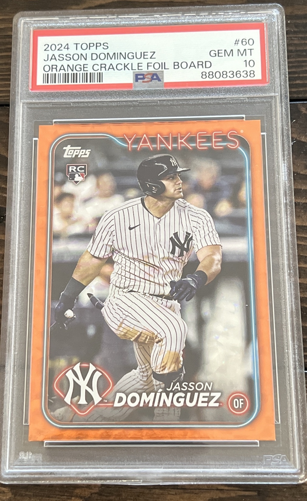 2024 Topps Series 1 JASSON DOMINGUEZ Orange Foil RC /299 Gem Mint PSA ...
