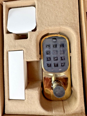 NEW Yale YRL216 Keypad Door Lock With Key And Handles In Box - Brass ...