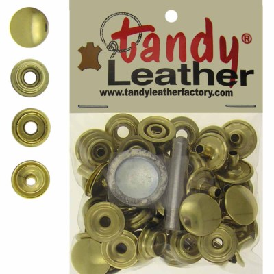 Tandy Leather 5/16 Inch Line 24 Snap fastener kit CT.15 w/Tools - Gold ...