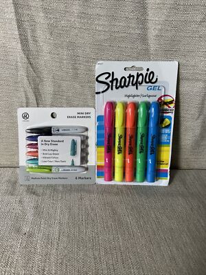 Sharpie Gel Highlighter Set, Gel Stick, Pk5- Plus Mini Dry Erase ...