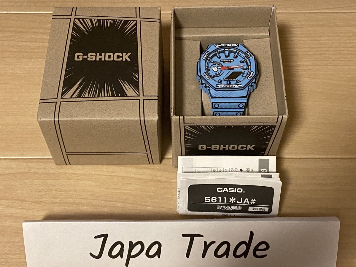 Casio G-SHOCK MANGA THEME GA-2100MNG-2AJR Blue Watch Box Casio G-SHOCK MANGA THEME GA-2100MNG-2AJR Blue Watch Box