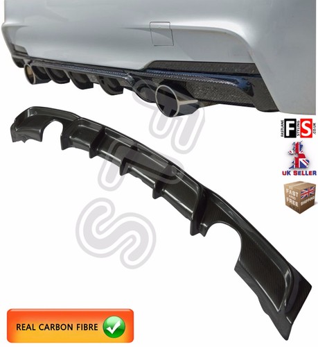 BMW 3 SERIES F30 F31 M-SPORT PERFORMANCE DUAL REAR DIFFUSER VALANCE ...