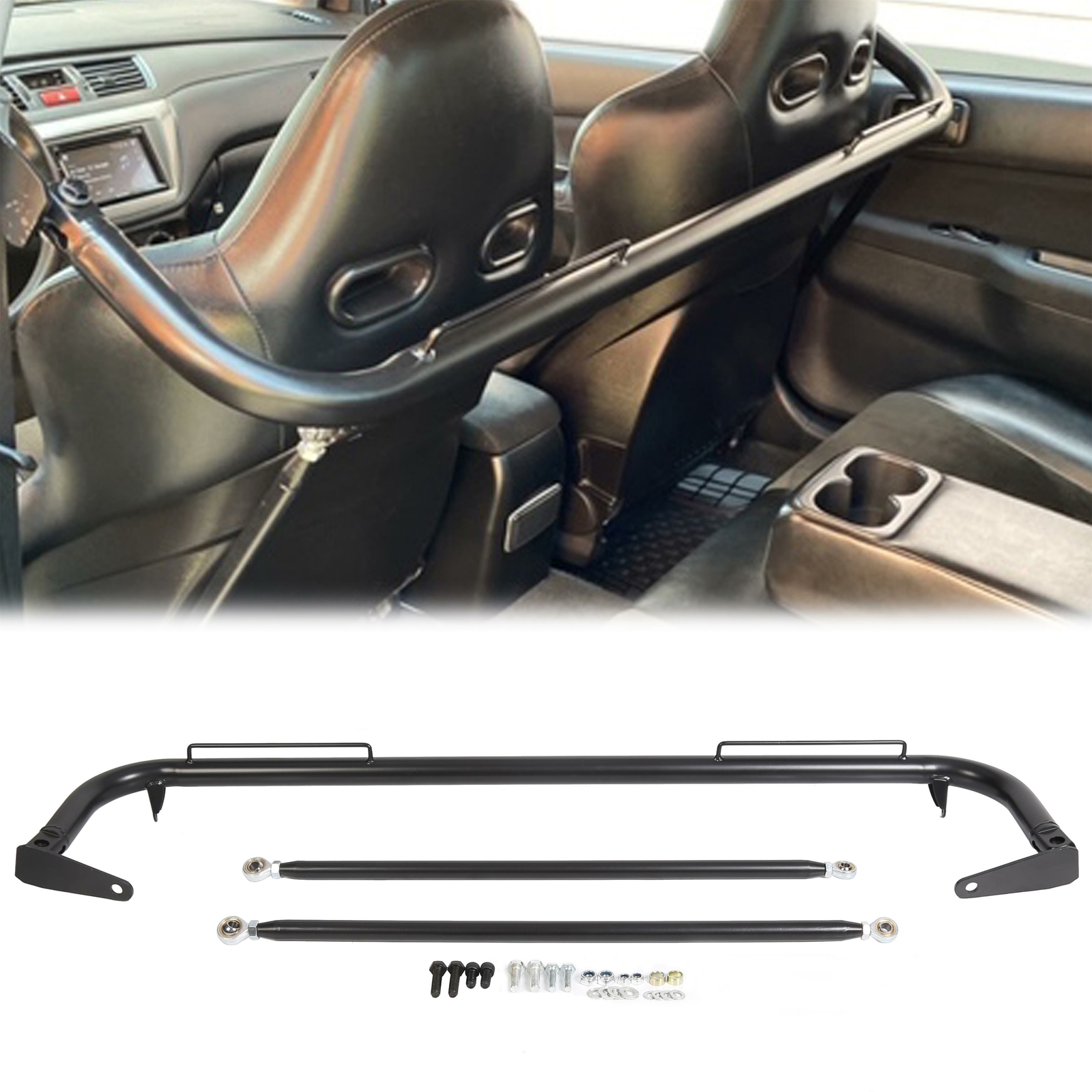 49" Stainless Steel Racing Safety Seat Belt Chassis Roll Harness Bar ...