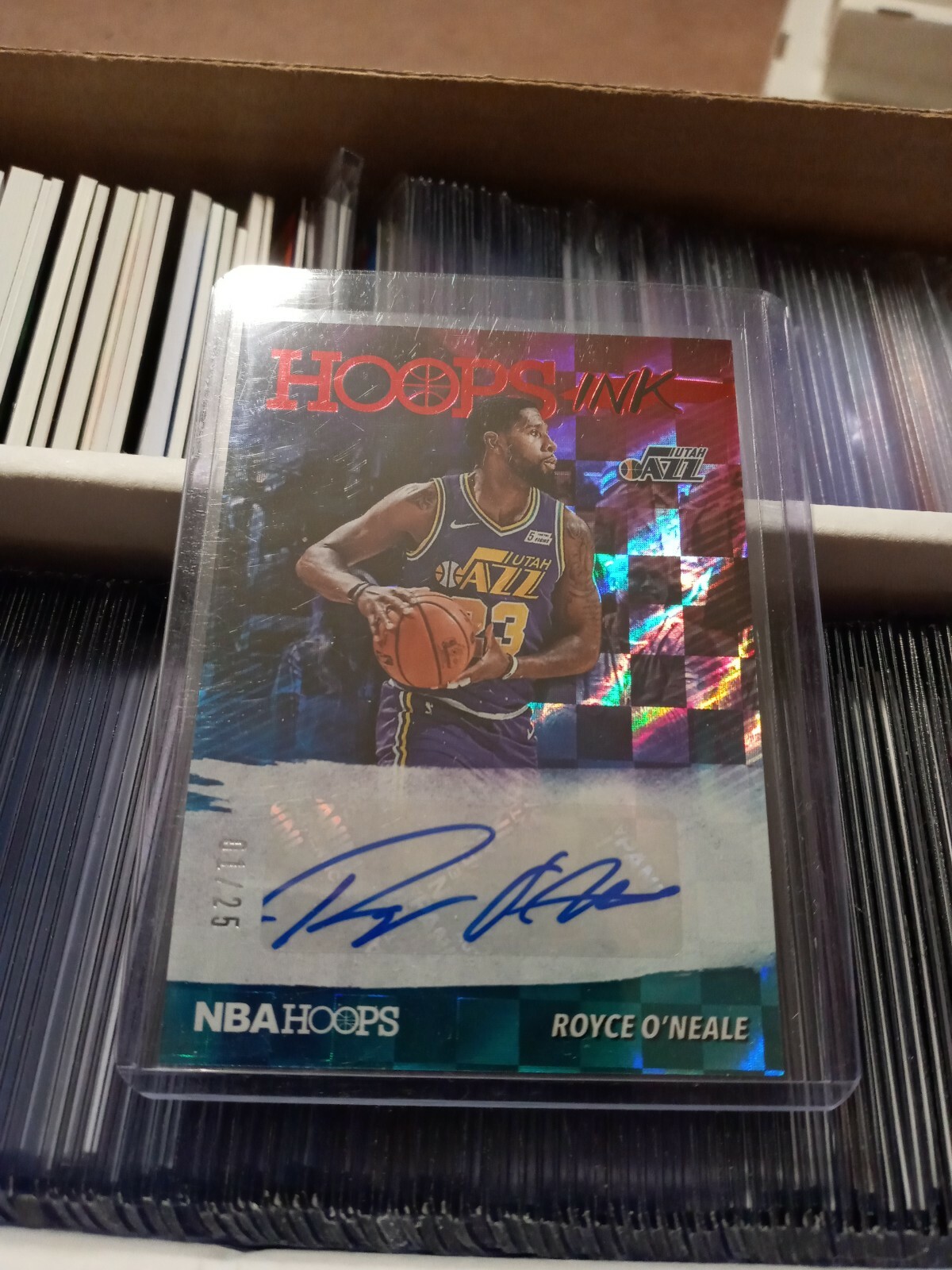 2019-20 Panini Hoops Ink Red Royce O'Neale Autograph Auto #D 1/25 Utah ...