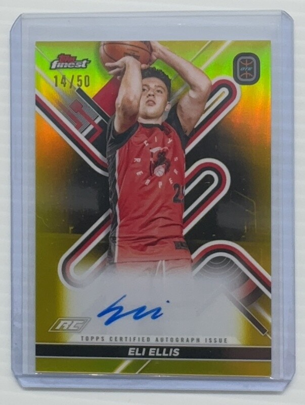 2022-23 Topps Finest OTE Eli Ellis Gold Refractor Prospect Auto ...