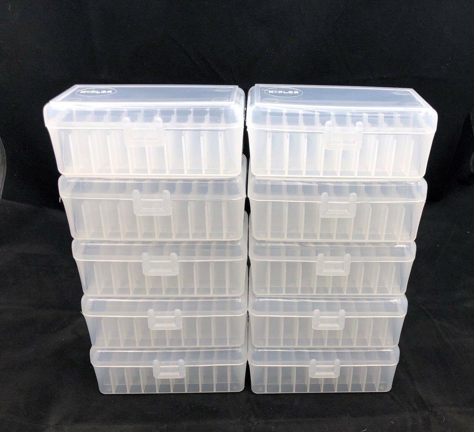 Plastic Ammo Box (Lot of 10) 50 Round, 38 Special / 357 Mag, Made in ...