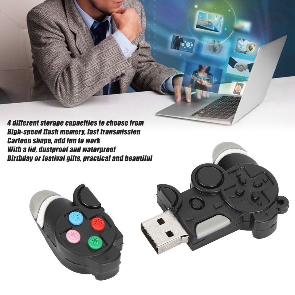 Flash Drive Black Cartoon Image USB 2.0 Thumb Memory Stick For ...