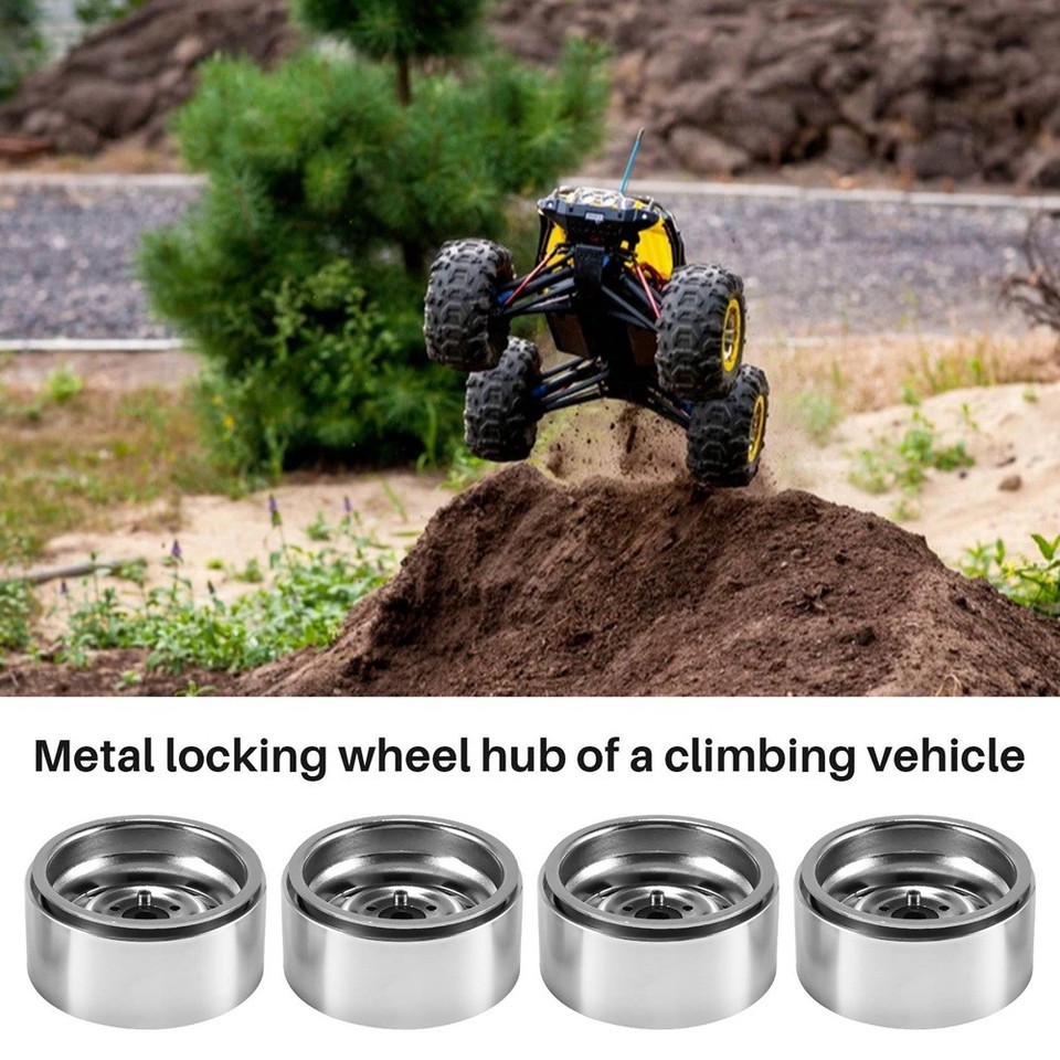 8PCS 1.9 Metal Beadlock Wheel Hub Rim for 1/10 RC Crawler SCX102265 ...