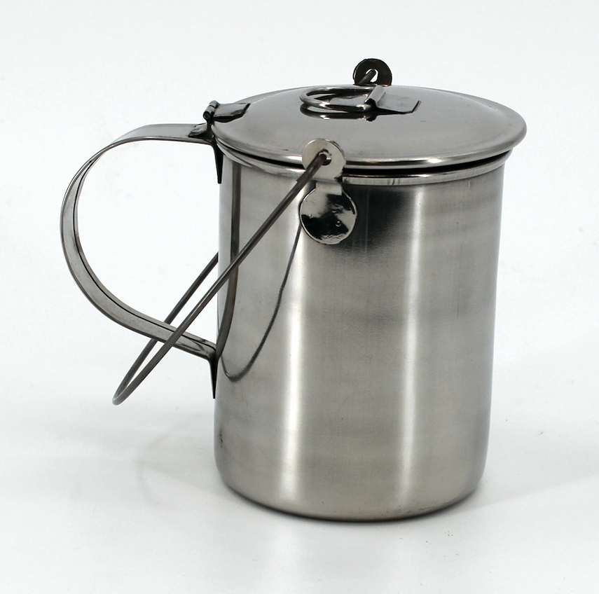 Mucket - Civil War Cup with Lid - Stainless Steel - Reenactment ...
