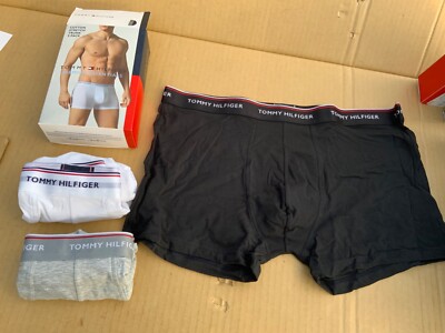 Tommy Hilfiger Men's Cotton Stretch 3 Pack Boxer Trunks -XL - multi | eBay