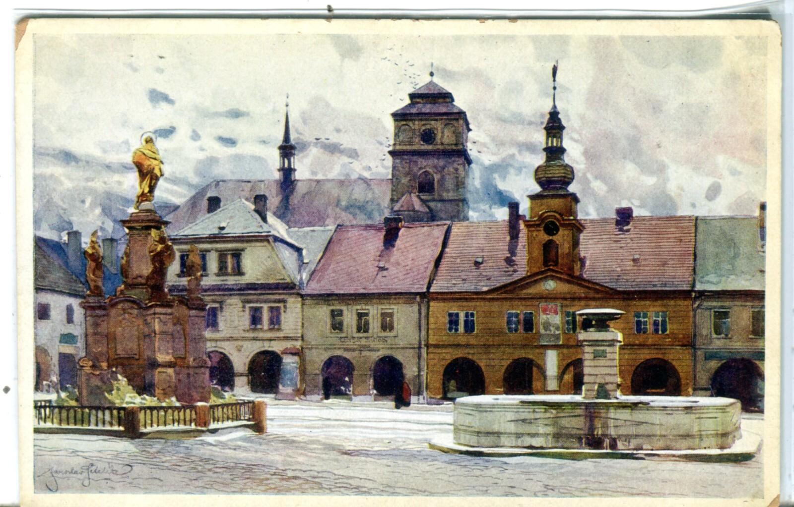 Czech Sobotka Namesti vintage Artist Jaroslav Setelík Minerva published ...