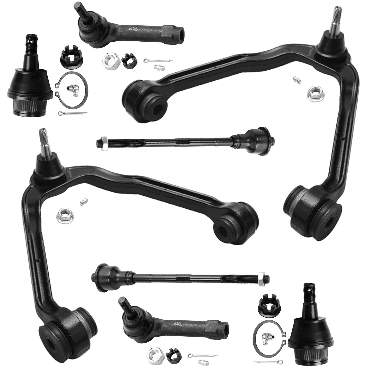 21pc 4WD Front CV Axle Wheel Hubs Control Arms Rotors for Sierra ...