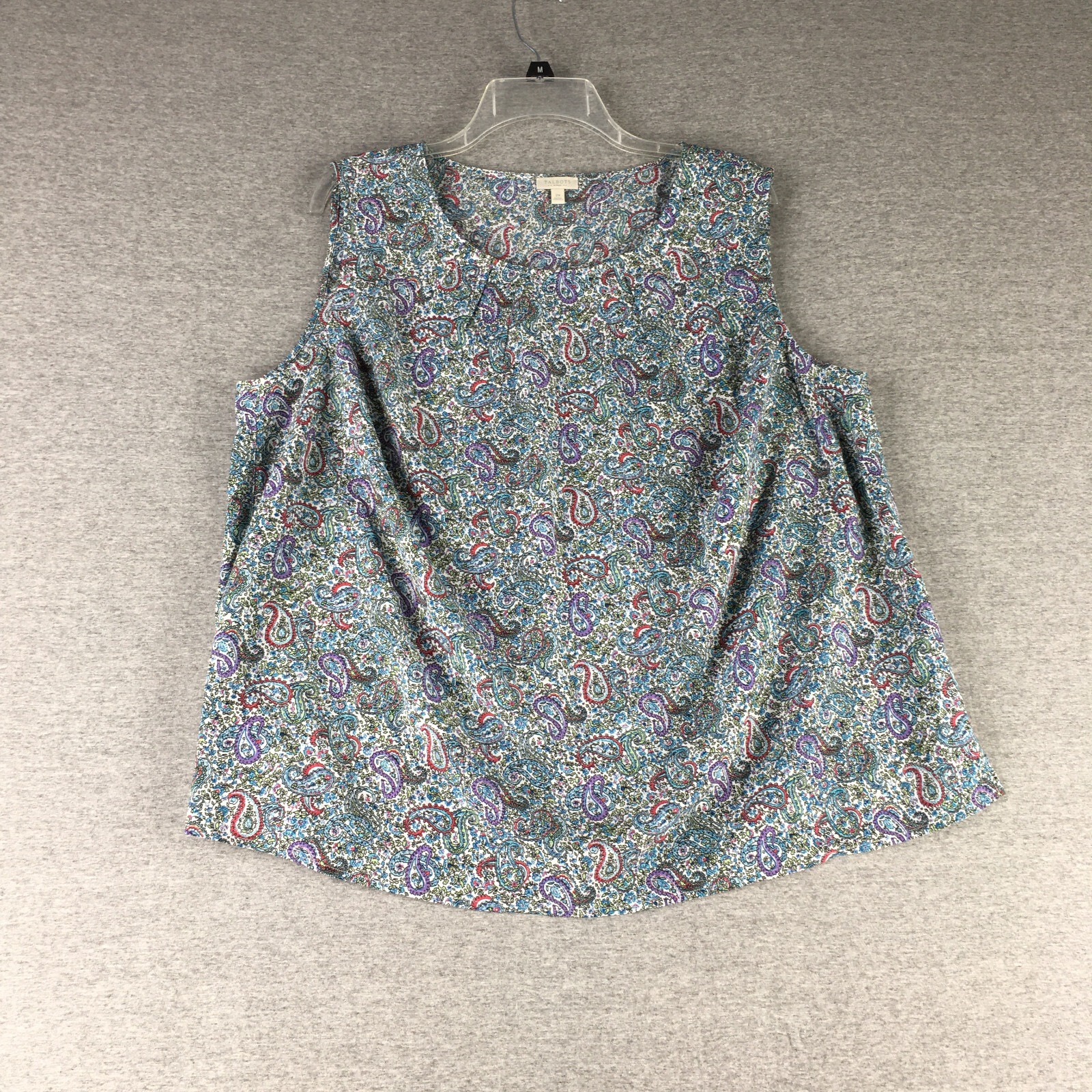 Talbots Top Womens 2X Paisley Tank Shirt Mature Party Print Plus Ladies ...