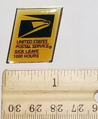 Vtg USPS Angled Sick Leave Pin 1000 Hours EUC | eBay