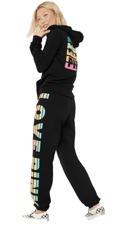 Victoria's Secret Pink Rainbow Glitter Full Zip Hoodie + Pants Set ...