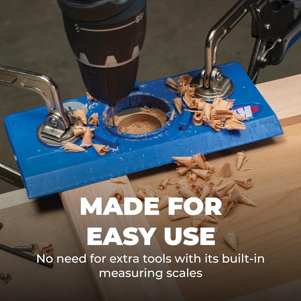 Kreg KHI-Hinge Concealed Hinge Jig - Drill Perfect Holes for Cabinet ...