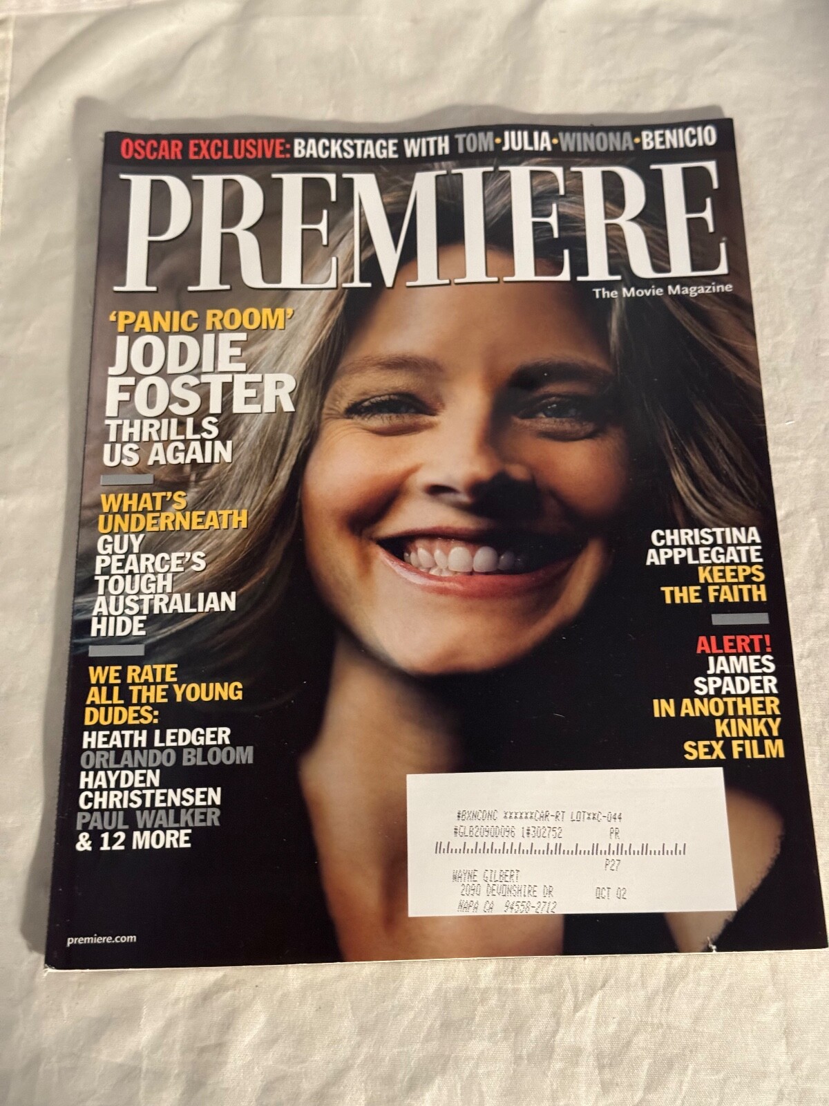 March 2002 Premiere Movie Magazine Jodie Foster Panic Room Issue | eBay
