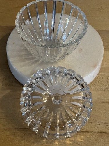 Beautiful Lead Crystal Apple Candy Dish Jar 6” | eBay