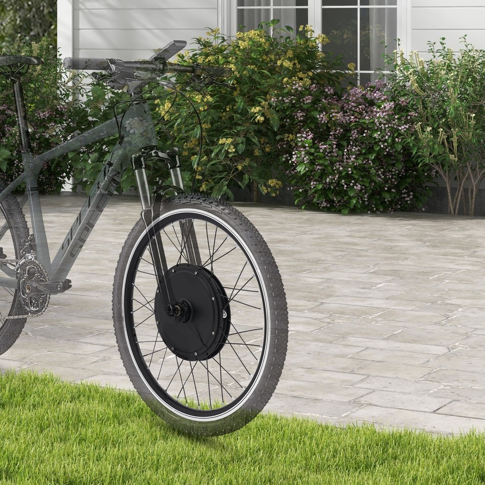 48V 1000W Electric Bike Conversion Kit 24" Front Wheel E-Bike ...