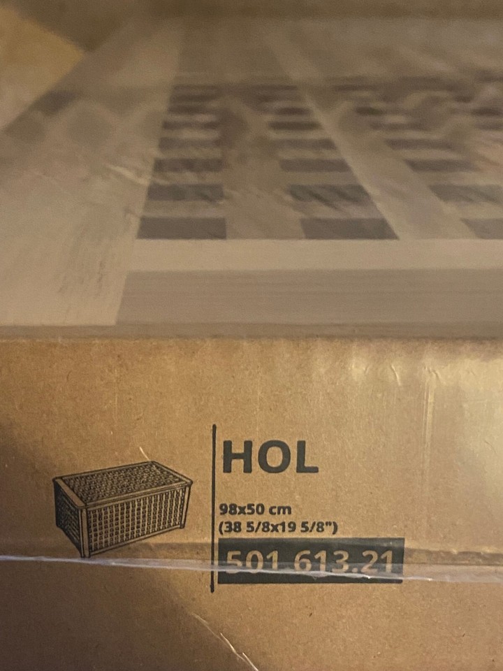 Brand New Flat Packed IKEA HOL 98 cm x 50 cm Storage/Side Table,Acacia,50161321 | eBay