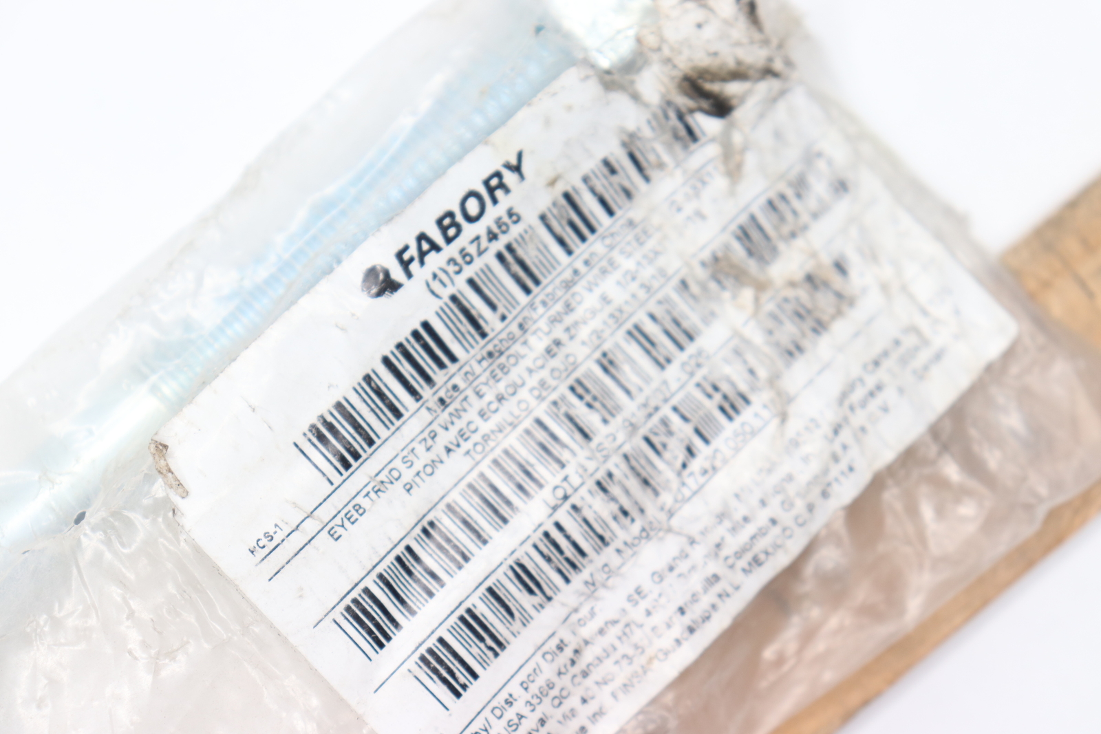 Fabory Routing Eye Bolt Steel Zinc Plated 1/2"-13 Thread Size x 11-3/16 ...