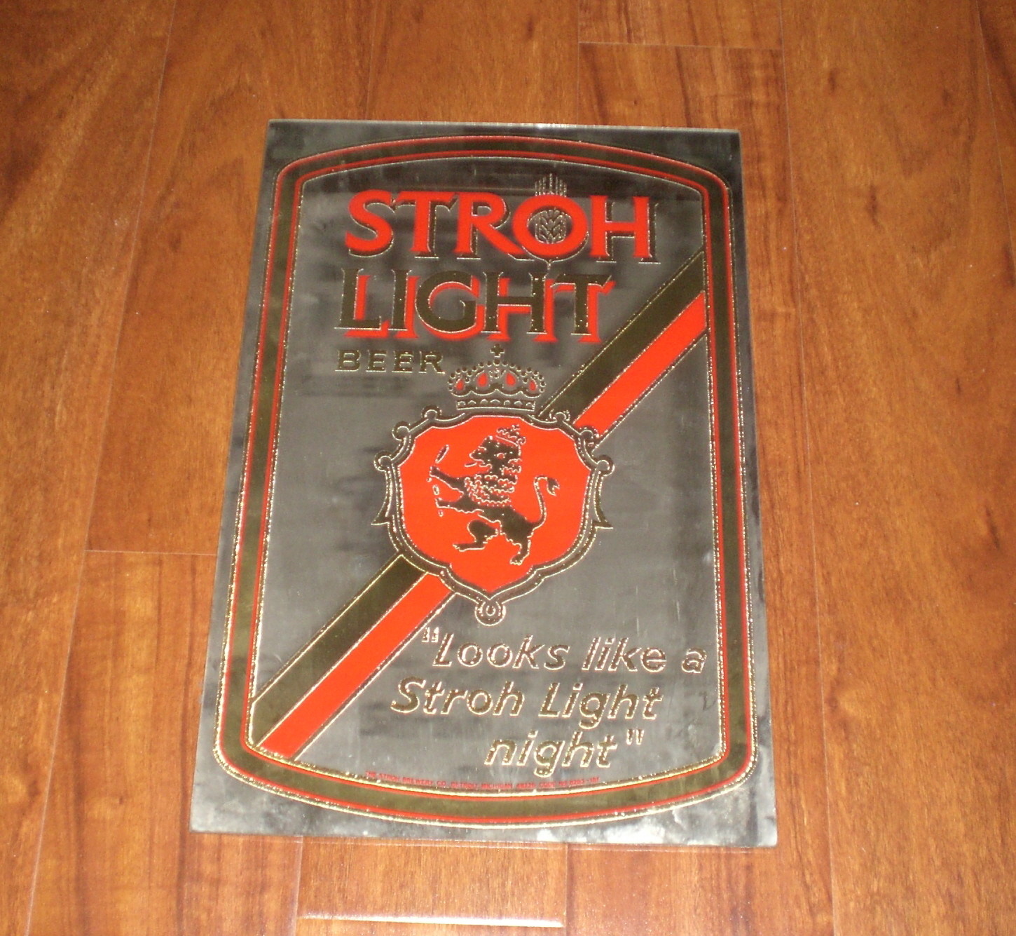 STROH LIGHT BEER MIRROR - LOOKS LIKE A STROH'S LIGHT NIGHT | eBay