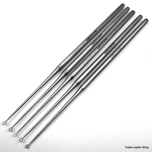 5x Buck Ear Curette Truncated Straight Sz. 00 Hno 6 5/16in Surgical Ear ...