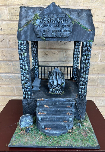 OOAK 1/12 Dolls House Miniature Gothic Crypt Mausoleum Catacombs ...