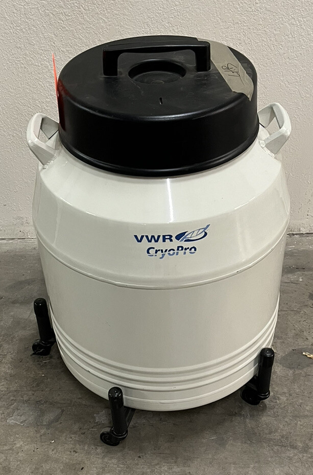 Dewar BR-2 CryoPro Liquid Nitrogen Chamber with Racks and Rolling Stand ...