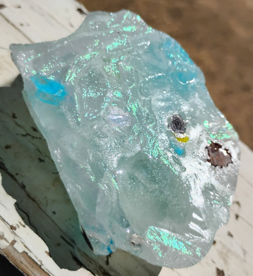 PEARLY glass rock slag aquarium landscape rocks MULT COLOR slag glass ...