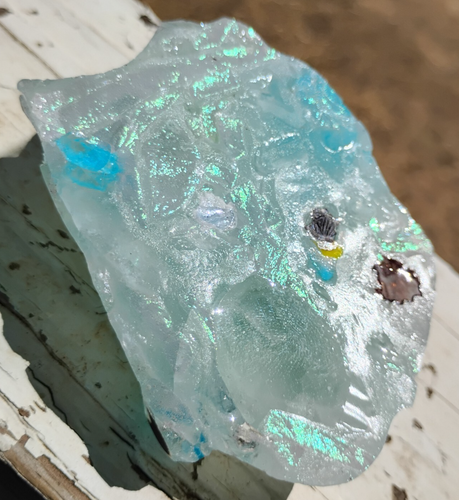 PEARLY glass rock slag aquarium landscape rocks MULT COLOR slag glass ...