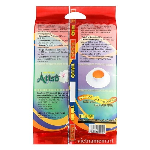 5x Artichoke Tea supporting for liver, reducing cholesterol, Tra Atiso ...